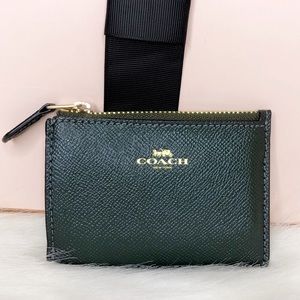 Coach | Accessories | Coach Nwt Dark Green Mini Skinny Id Case | Poshmark
